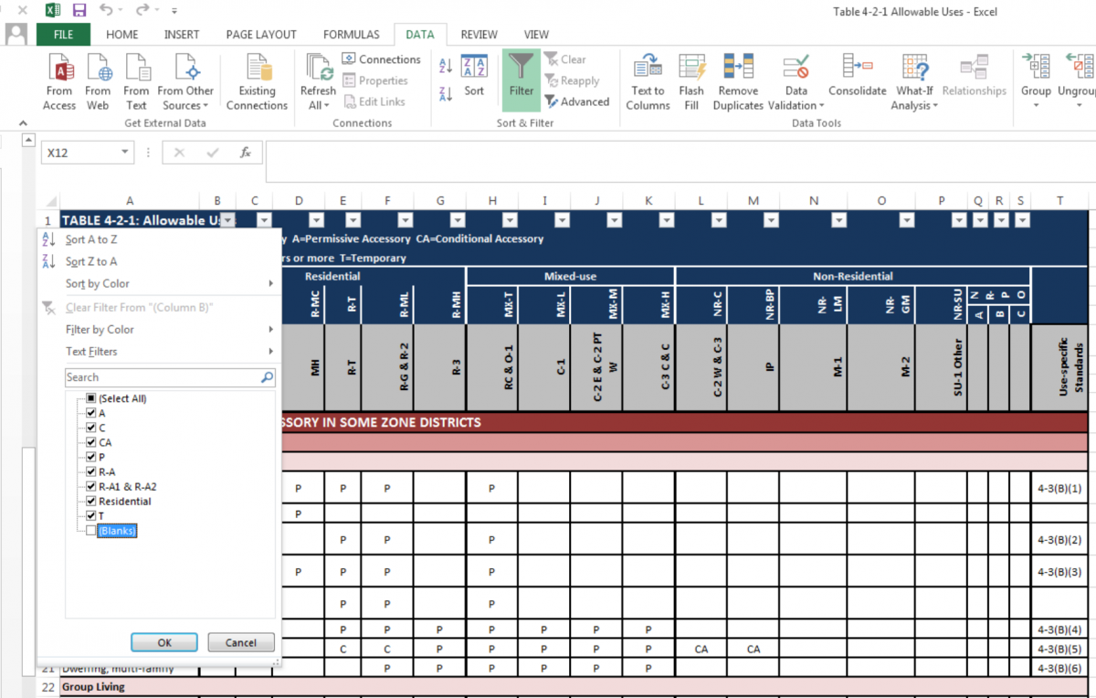 Table 4-2-1 Allowable Uses xlsx